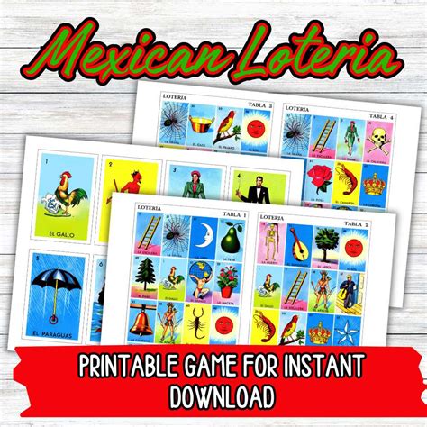 Downloadable Free Printable Loteria Game Cards Free Printable