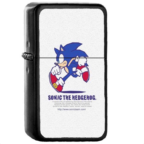 Video Game Sonic The Hedgehog Sonic Oil Windproof Black Lighter Briquet