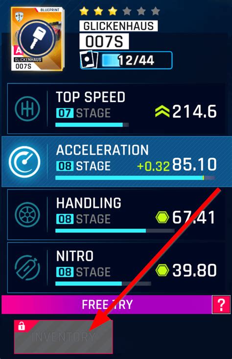 What Is The Inventory Button Rasphalt9