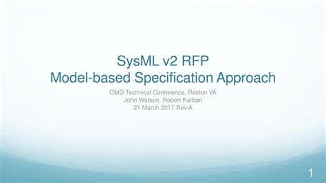Sysml V2 Rfp Model Based Specification Approach Ppt Download