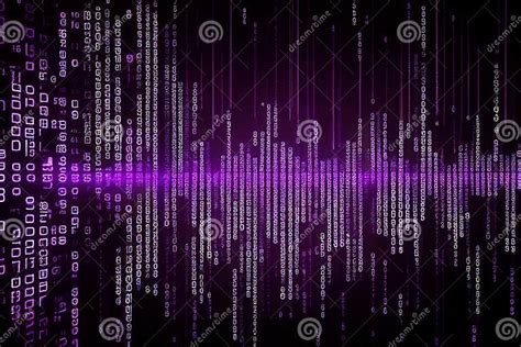 Binary Computer Matrix Code Data Stream Abstract Background Stock Illustration Illustration Of