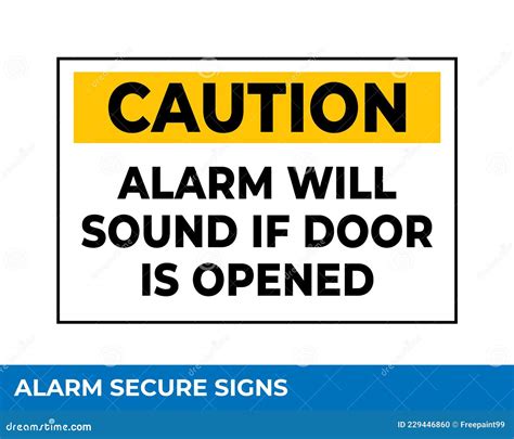 Notice Emergency Exit Only Alarm Will Sound When Door Is Opened Sign In Vector Easy To Use And