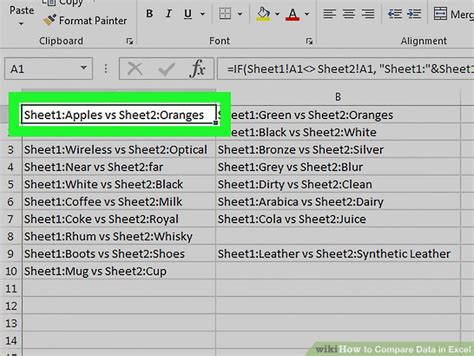 Ways To Compare Data In Excel WikiHow