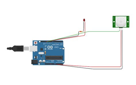 Circuit Design 6 Sensor Gerak Pir Tinkercad