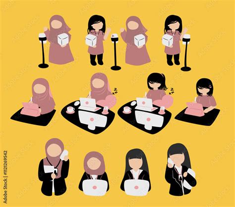 Modern Working Woman As Content Creator Illustrator Editor Social