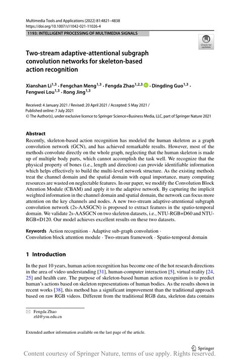 Two Stream Adaptive Attentional Subgraph Convolution Networks For