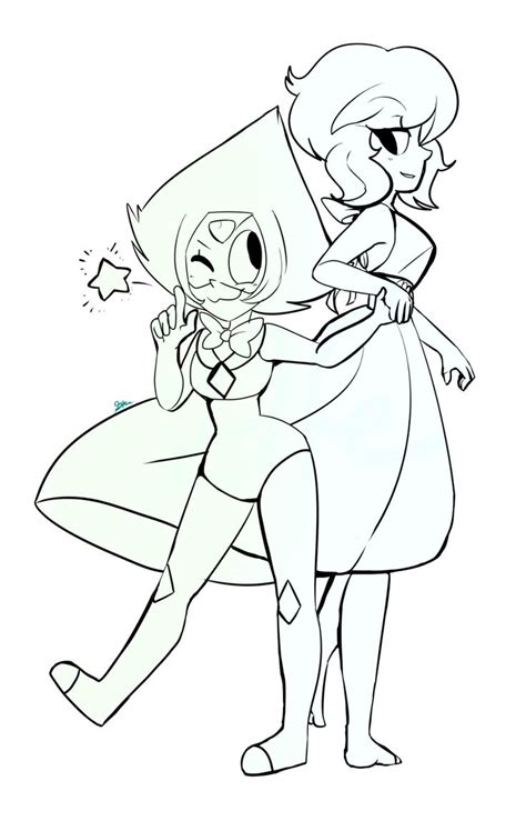 Ruby And Sapphire Together Steven Universe Coloring Pages Coloring Pages