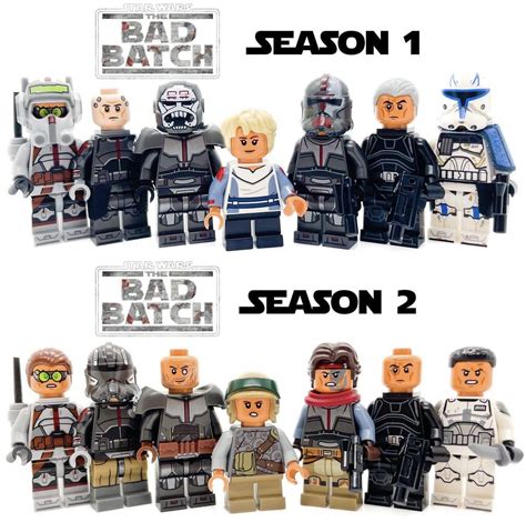 Star Wars 501st Clone Trooper Shock Jessie Wolfpack Commander Gree Rex Minifigure Lego