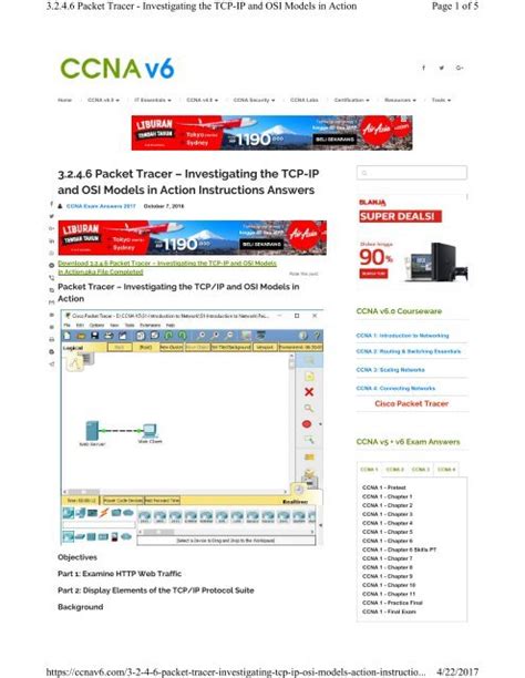 3 2 4 6 Packet Tracer Investigating Tcp Ip O