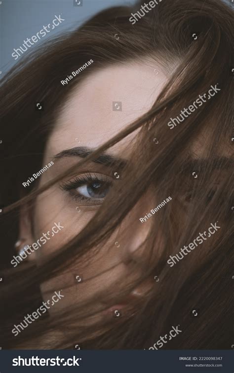 Closeup Beautiful Woman Seductive Eyes Portrait Stock Photo 2220098347 Shutterstock