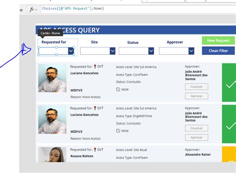 show all requesters in combobox power platform community