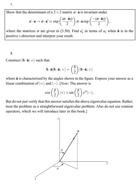 Solved Show that the determinant of a matrix σa is Chegg com
