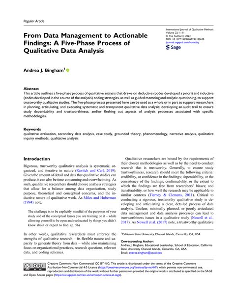 Pdf From Data Management To Actionable Findings A Five Phase Process