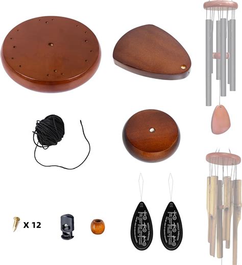 Lveofielygi Wind Chime Replacement Parts Mahogany