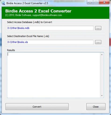 how to convert mdb to xls with birdie access to excel converter