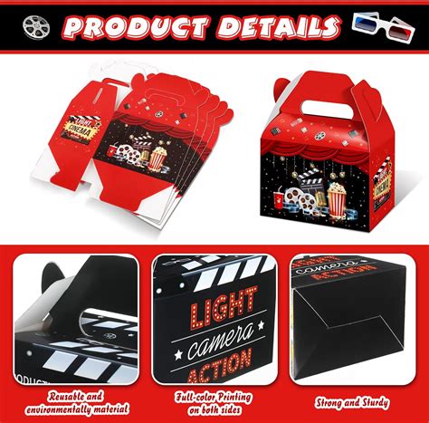 Yinder Paquete De 24 Cajas De Regalo De Fiesta Temática De Película