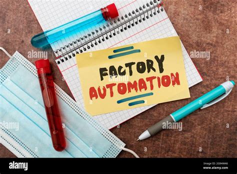 Writing Displaying Text Factory Automation Business Approach Automatic Operation And Control Of