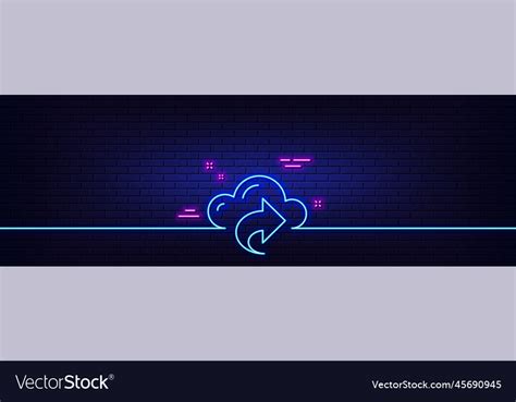 Cloud Computing Share Line Icon Internet Data Vector Image