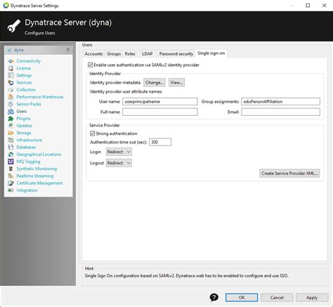 Samlsso Configuration Appmon Documentation