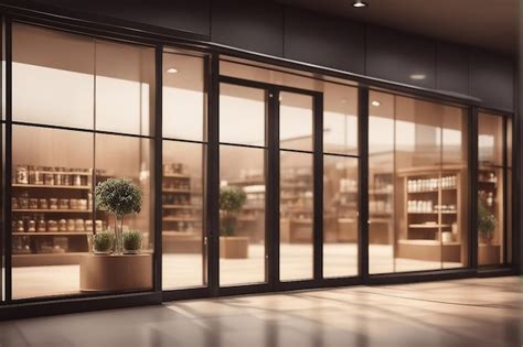 Premium Photo Empty Shop Interior And Shining Store