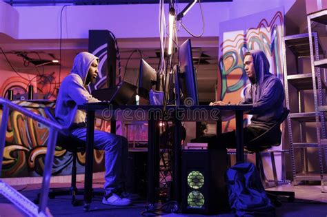 Hackers Writing Malicious Code Stock Image Image Of Asian American 315827601