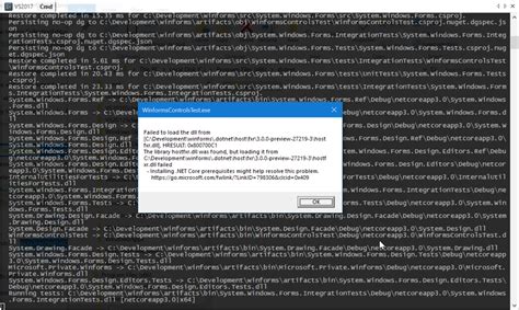 Having Troubles Running Integration Tests Issue Dotnet Winforms Github