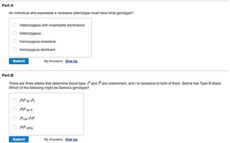 Solved An individual who expresses a recessive phenotype | Chegg.com