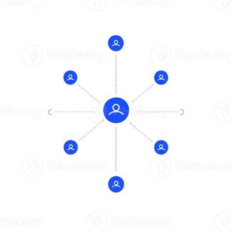 Central Hub Connecting Multiple User Profiles 55778631 Png