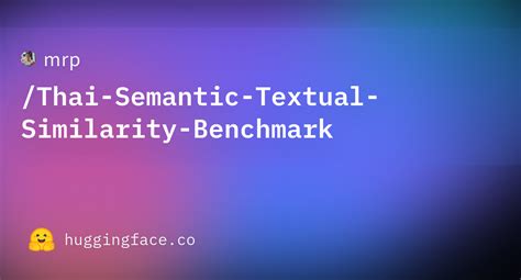 Mrpthai Semantic Textual Similarity Benchmark · Datasets At Hugging Face
