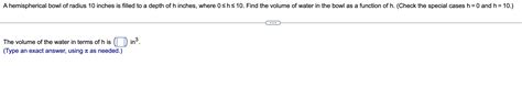 Solved Use The General Slicing Method To Find The Volume Of Chegg Com