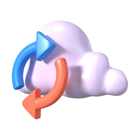Cloud Synchronization 3d Illustration Icon 38572126 Png