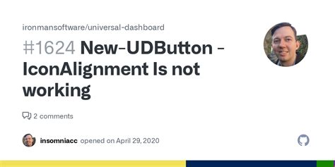 new udbutton iconalignment is not working · issue 1624 · ironmansoftware universal dashboard