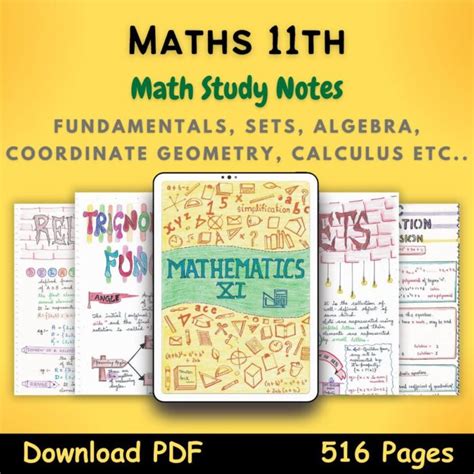 Mathematics Notes Best Math Notes For Class 11th Pdf