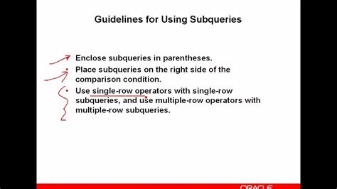 10 Using Subqueries To Solve Queries Youtube