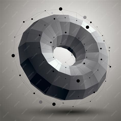 Premium Vector Abstract Asymmetric Vector Monochrome Object With