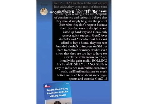 Kangana Ranaut Targets Genz Calls Them Gajar Muli And Too Lazy To