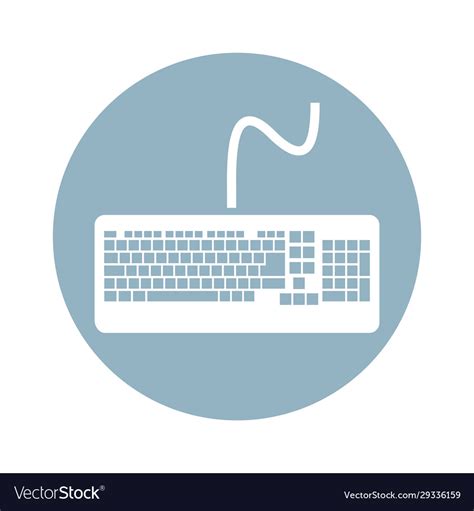 Computer Keyboard Hardware Device Isolated Icon Vector Image
