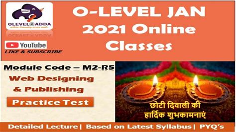 Module Code M2 R5 Web Designing And Publishing Practice Set 01