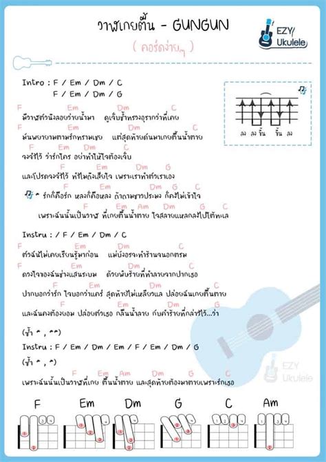 คอร์ดเพลง อูคูเลเล่ ที่ตอบโจทย์การใช้งานจริง สำหรับมือใหม่