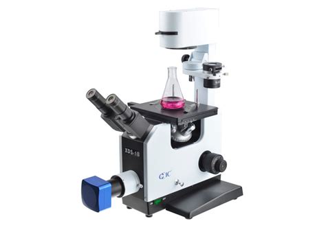 Biological Trinocular Inverted Optical Microscope 25x Phase Contrast