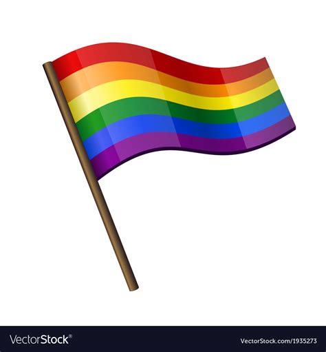 Rainbow Curl Flag Icon Royalty Free Vector Image