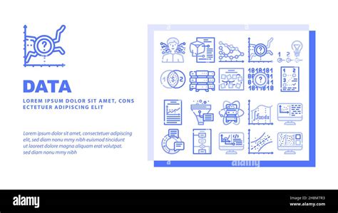 data science innovate technology landing header vector stock vector