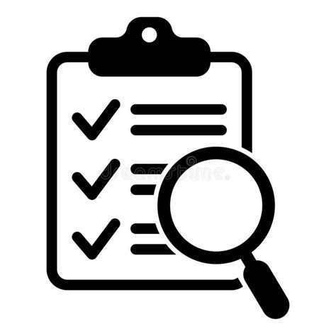 Analysis Analyzing Icon Clipboard With Magnifier Loupe Icon Business Concept File Search