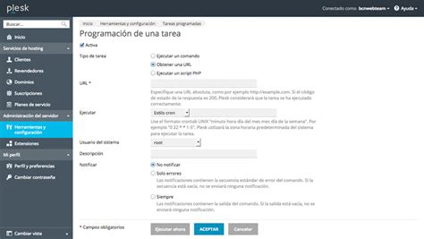 Programar Tareas Cron En Linux Desde Plesk Diseño Y Desarrollo De