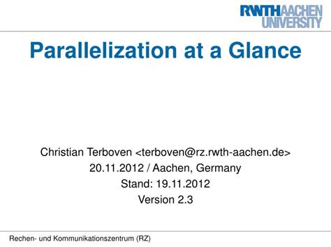 Ppt Parallelization At A Glance Powerpoint Presentation Free