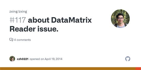About Datamatrix Reader Issue · Issue 117 · Zxingzxing · Github