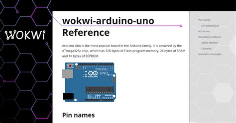 Wokwi Arduino Uno Reference Wokwi Docs