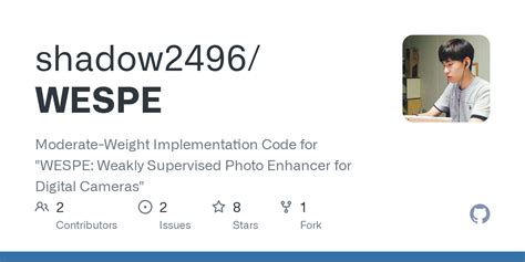 github shadow2496 wespe moderate weight implementation code for