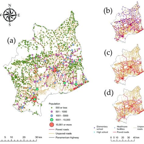 A Map Of The Population Size And Their Spatial Distribution B