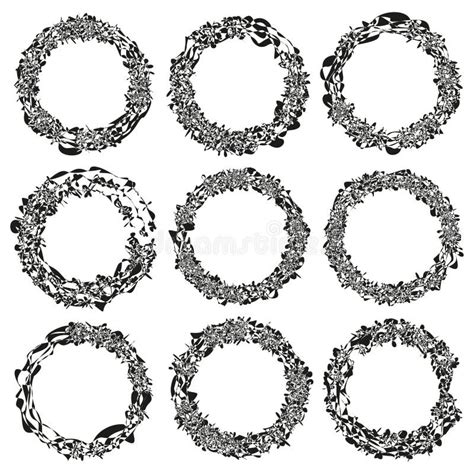 Particle Ring Icon Circular Dust Shape Textured Loop Element Vector Formation Art Stock